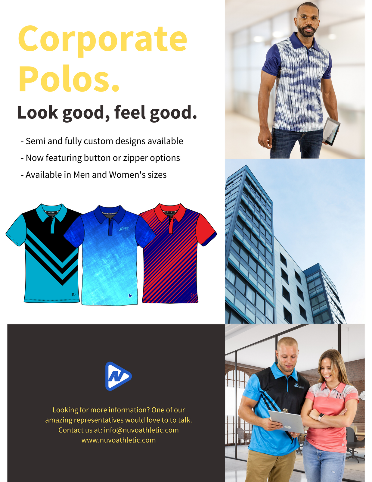 Corporate Polos: Stay Professional & Comfortable – Nuvo Athletic