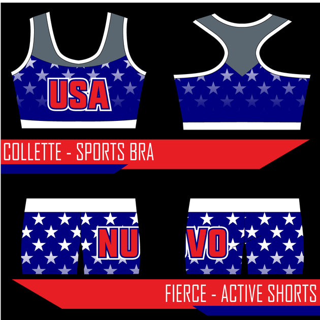 USA Collette Sports Bra – Nuvo Athletic